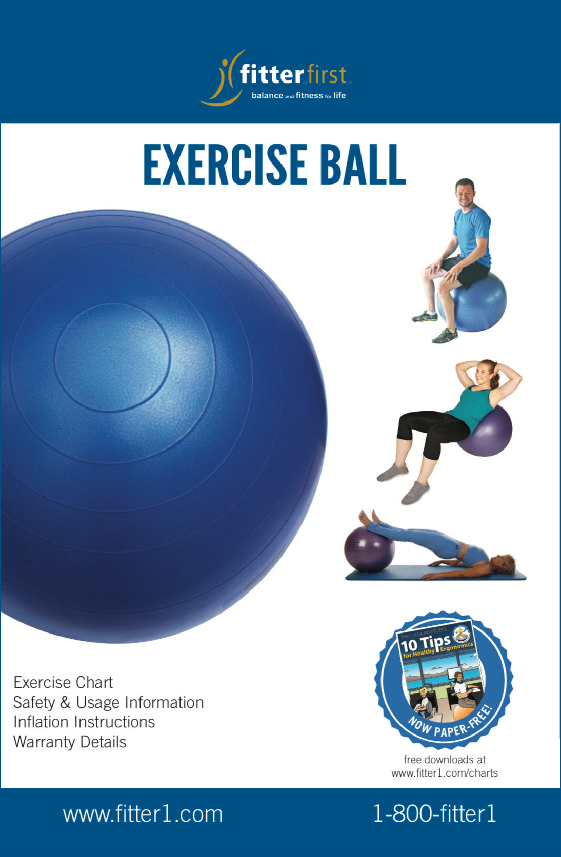 Fitterfirst® Exercise Ball Exercise Chart | Read Fitterfirst's Blog ...